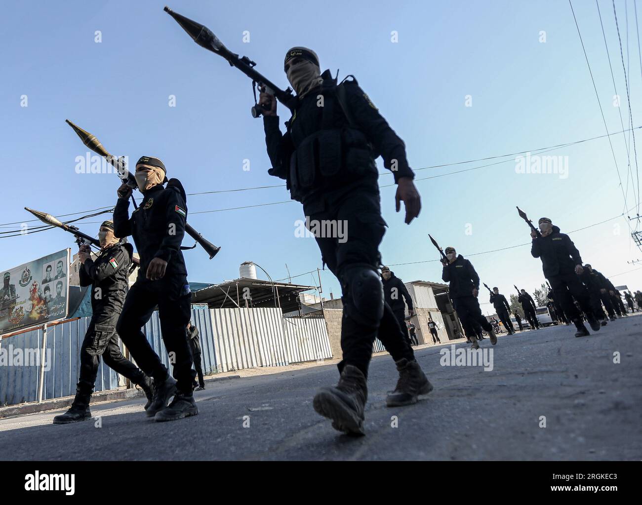 Gaza, Palestine. 09th Aug, 2023. Members of the Al-Quds Brigades, the ...