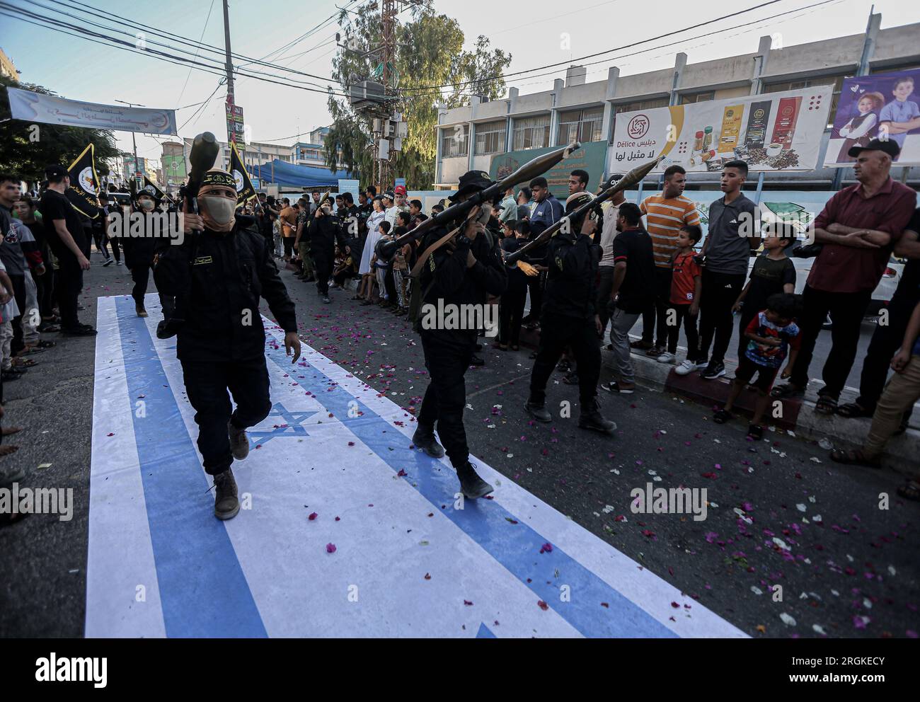Gaza, Palestine. 09th Aug, 2023. Members of the Al-Quds Brigades, the ...