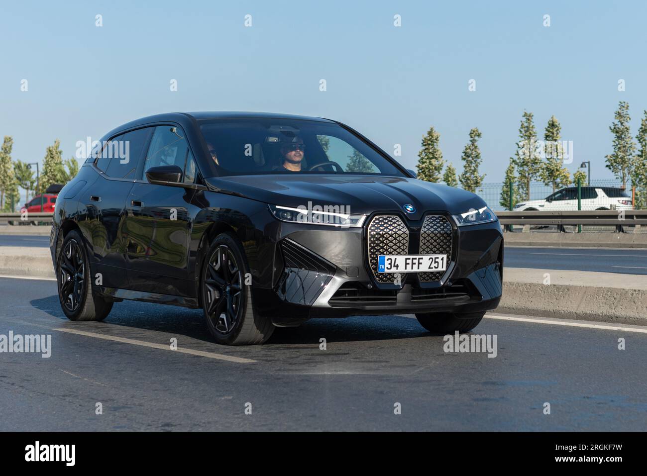 ISTANBUL - AUGUST 3, 2023: BMW ix M60 electric high-performance SUV on ...