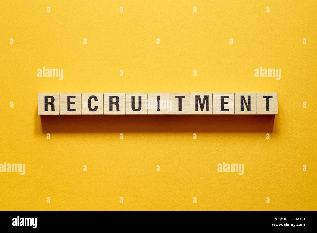 Recruitment - word concept on building blocks, text Stock Photo - Alamy