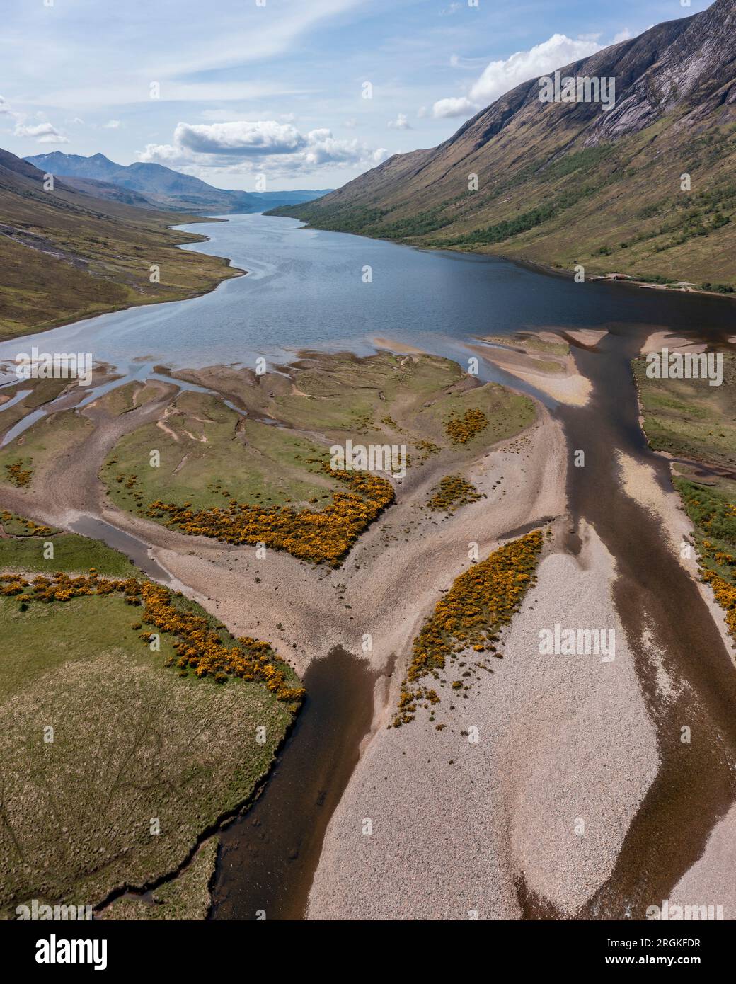 loch etive in glen etive scotland from its north end elevated view ...