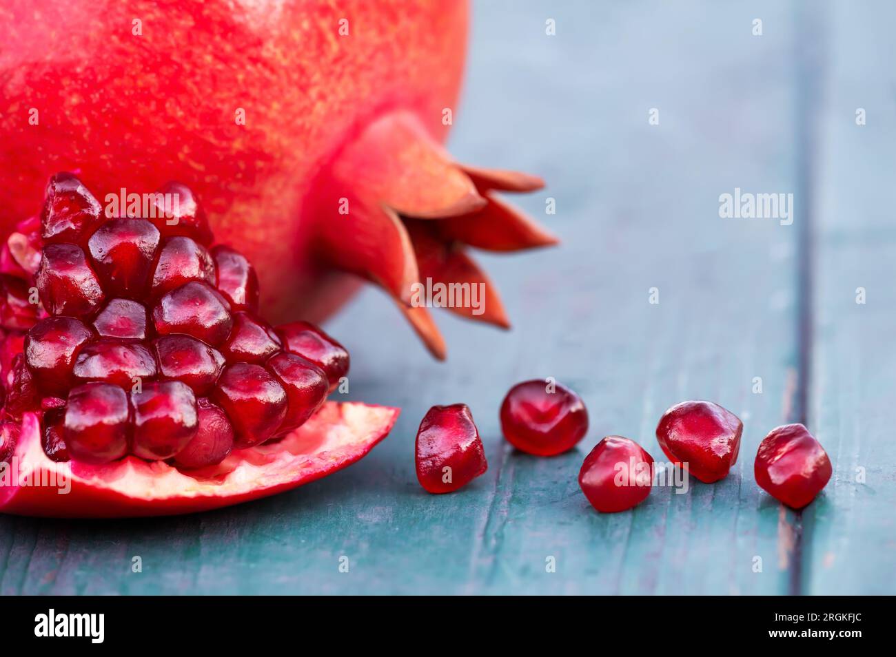 Pomegranate sweet organic healthy red fruit and seeds Stock Photo - Alamy