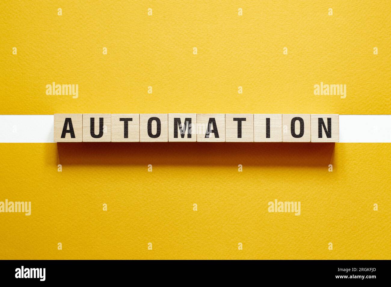 Automation - word concept on building blocks, text Stock Photo - Alamy