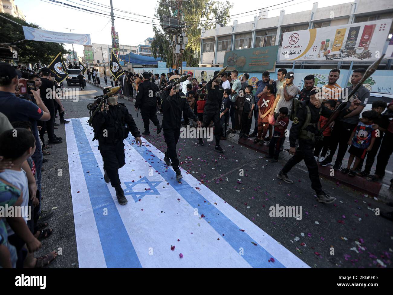 Gaza, Palestine. 09th Aug, 2023. Members of the Al-Quds Brigades, the ...