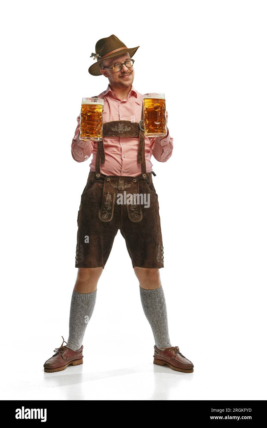 Man wearing traditional german hat Cut Out Stock Images & Pictures - Alamy