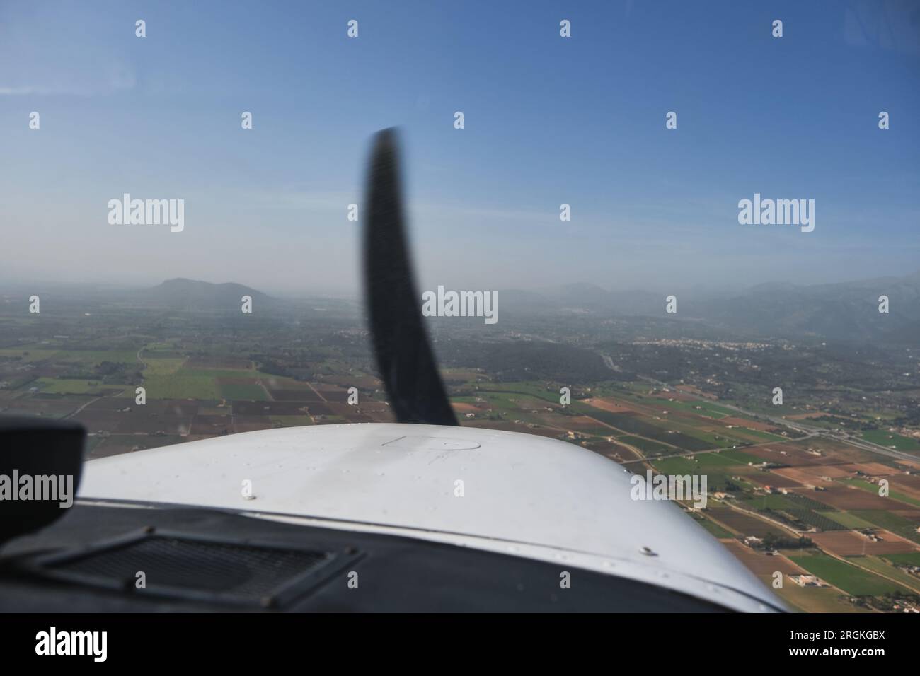 Stock photo of beautiful panoramic view from light aircraft tour Stock ...