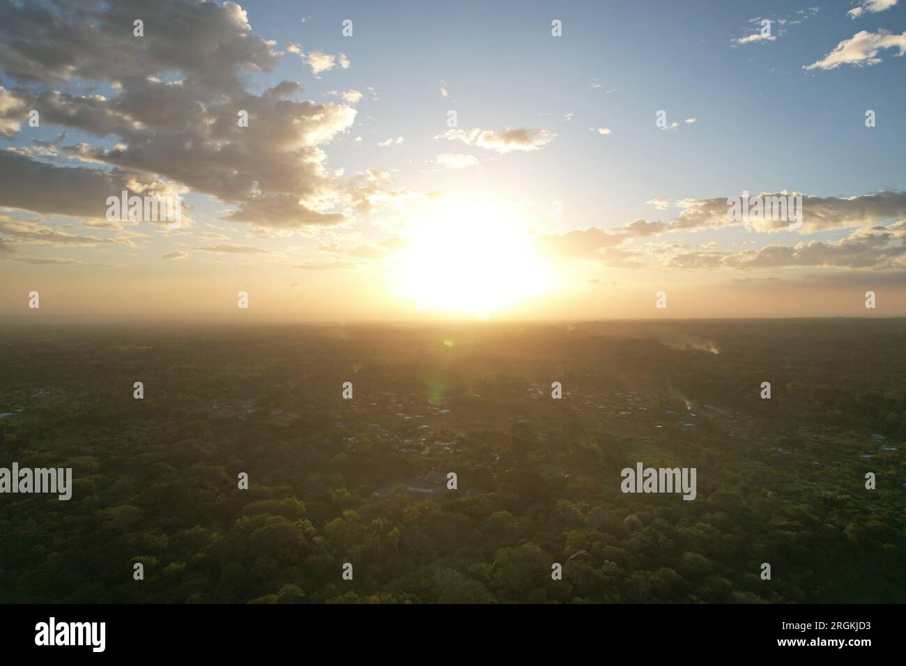 Aerial view rural sunset hi-res stock photography and images - Alamy