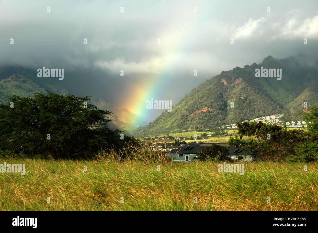 Rainbow over Maui, Hawaii Stock Photo - Alamy