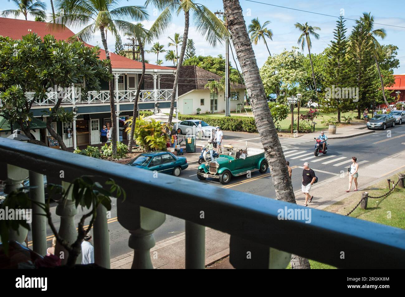 A view of Front Street, Lahaina, Maui, Hawaii before the fire Stock ...