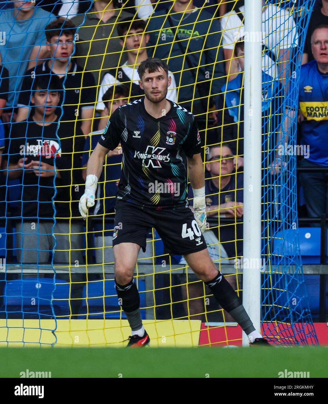 Coventry City goalkeeper Bradley Collins in action during the Carabao ...