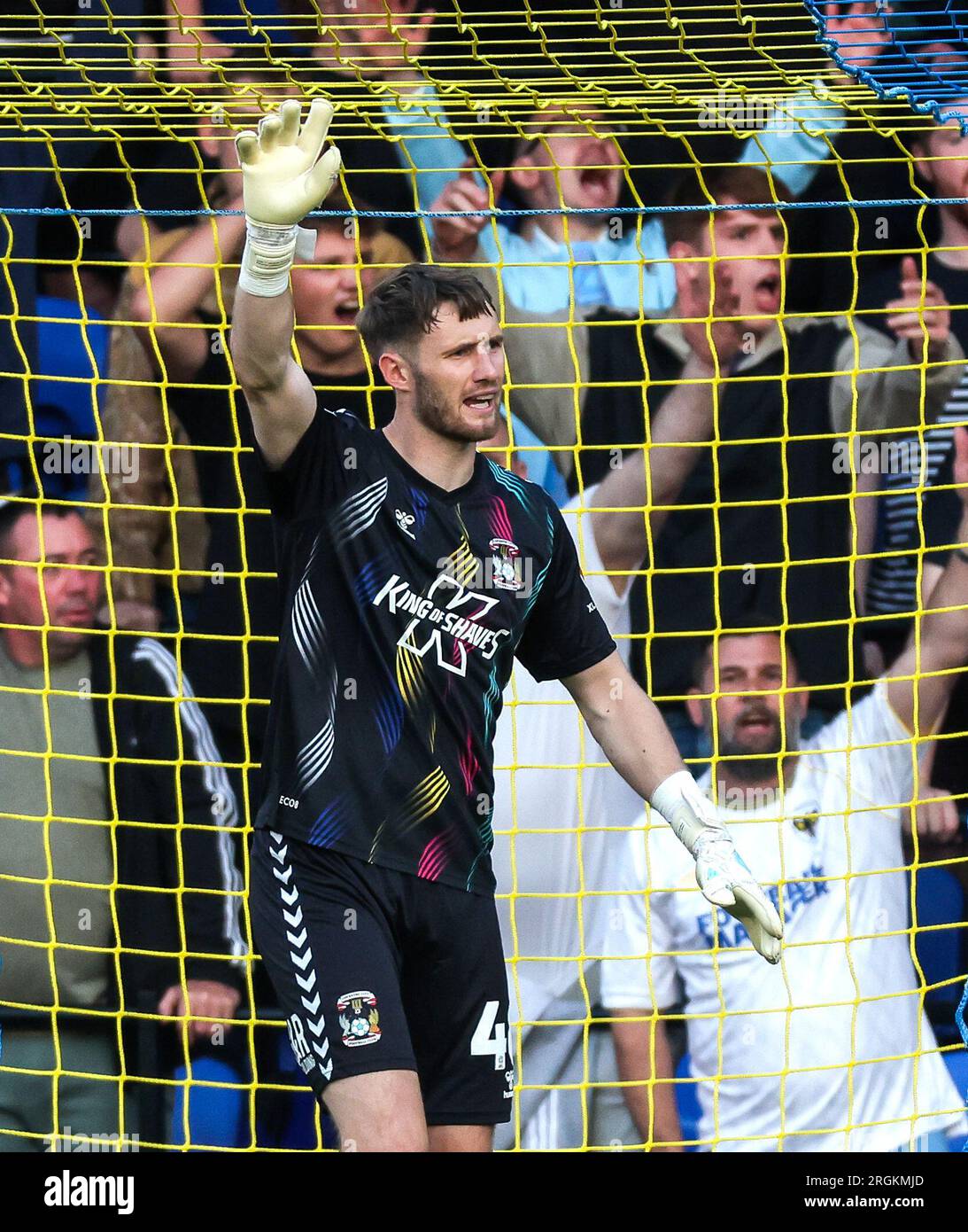 Coventry City goalkeeper Bradley Collins in action during the Carabao ...