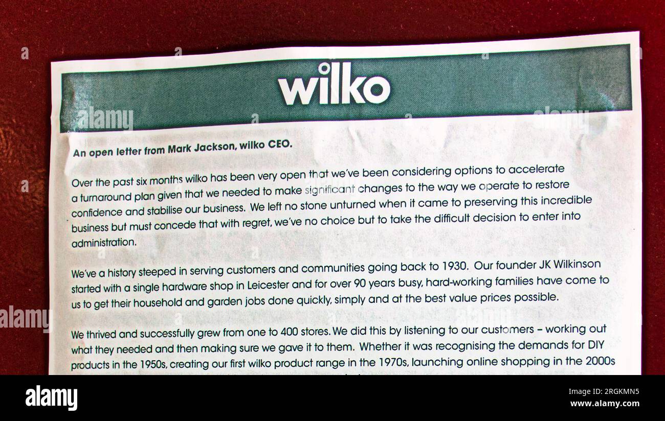 Wilko inside hi-res stock photography and images - Alamy