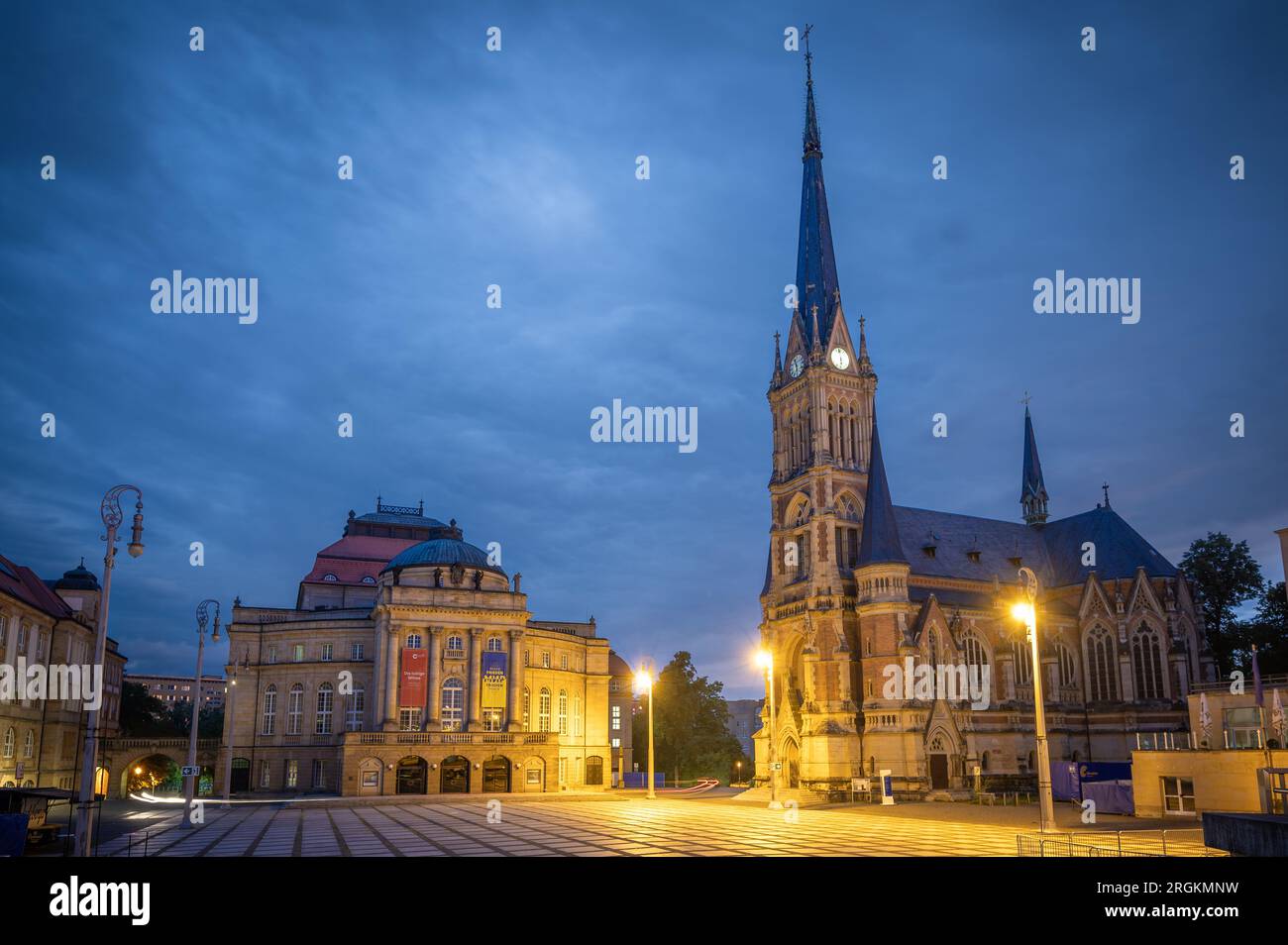 The so called Theaterplatz or Theatre Square, in Chemnitz, Germany ...