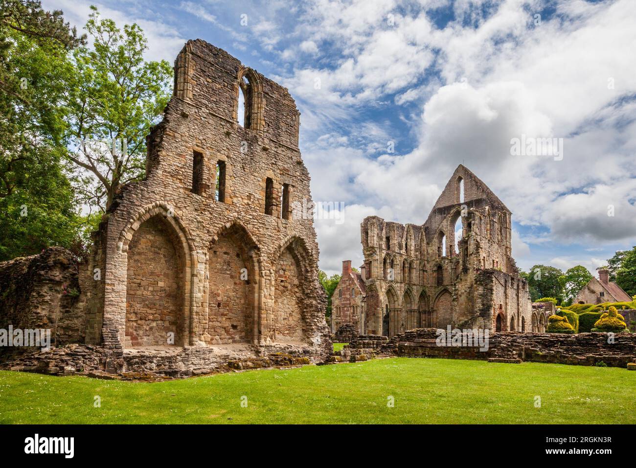 Wenlock Priory a 12th century monastery, Shropshire, England Stock ...