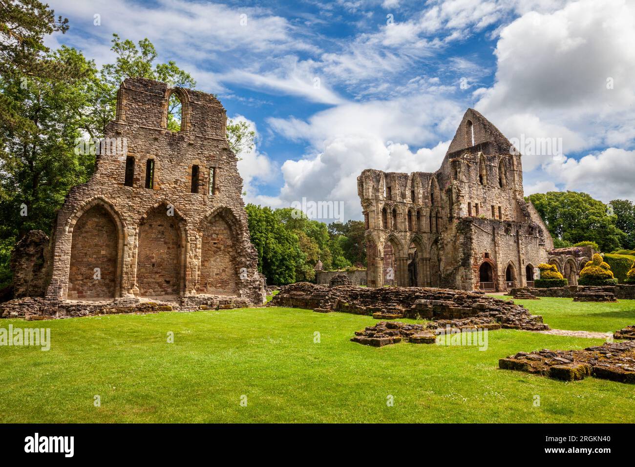 Wenlock Priory a 12th century monastery, Shropshire, England Stock ...