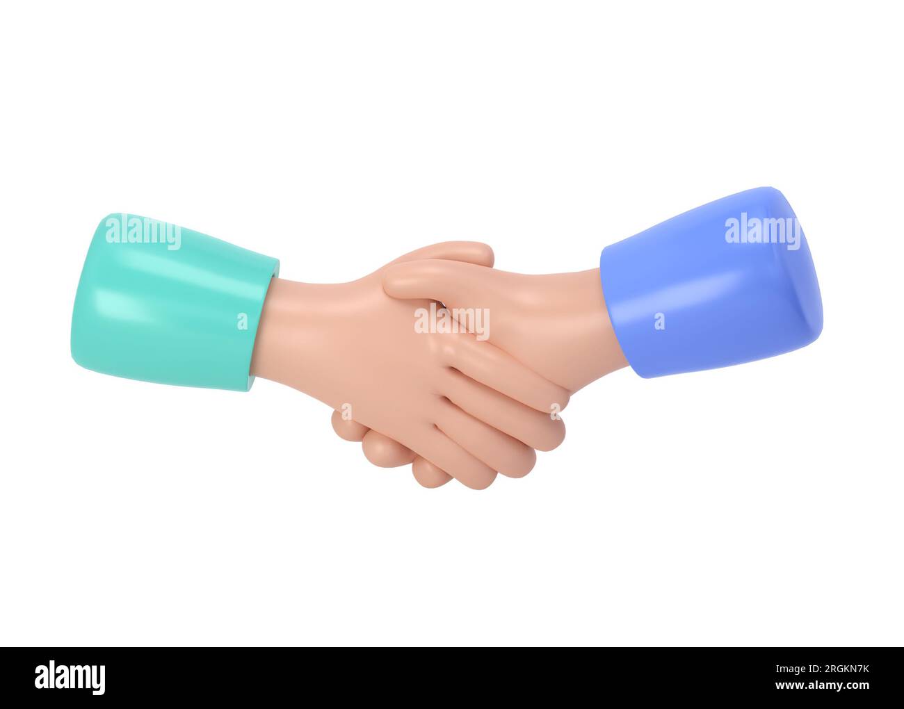 3d illustration hand. Deal icon. Cartoon character handshake. Business ...