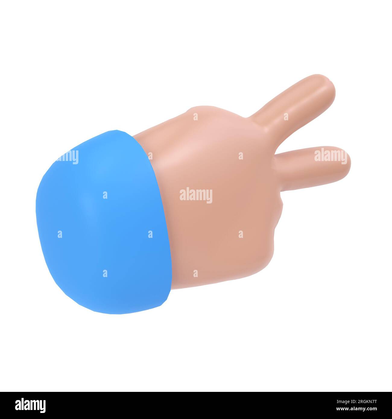 3d hand victory icon illustration. Two fingers social icon. Cartoon ...