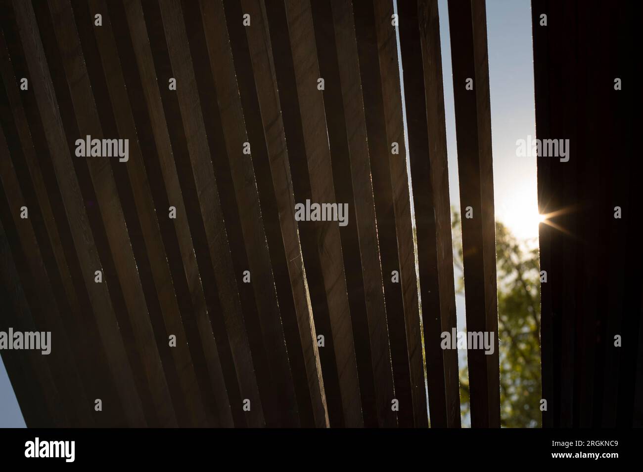 Boarding. Roof boards. Details of building made of wood. Boards lie in ...