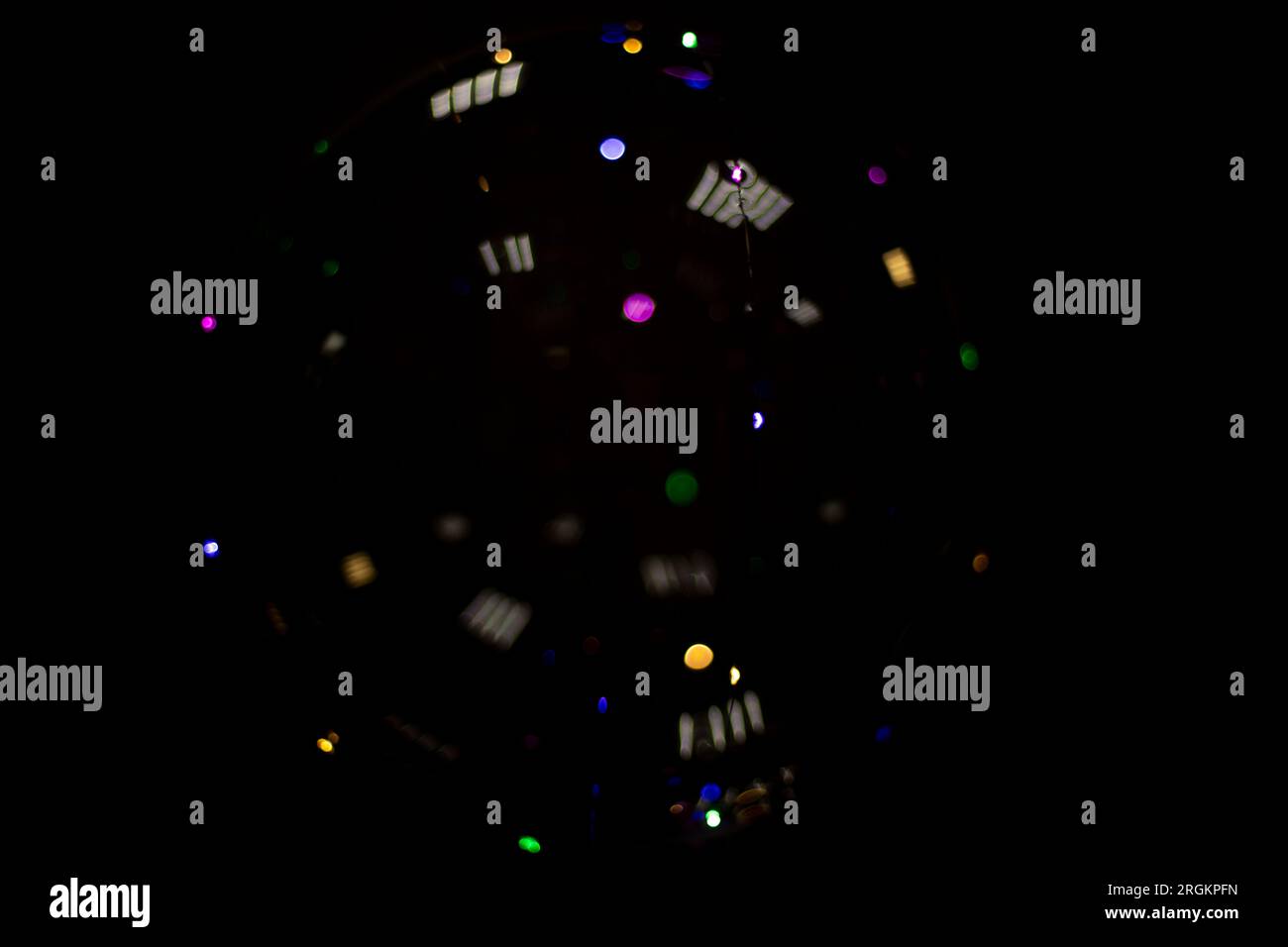 Reflection in dark. Ball will reflect lights. Transparent surface on ...