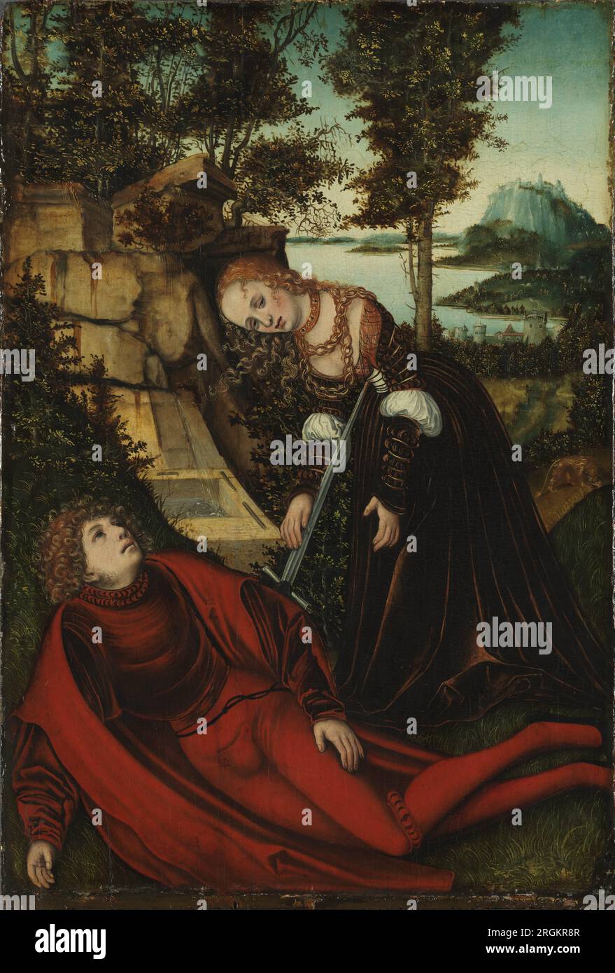 Pyramus and Thisbe between circa 1515 and circa 1520 by Lucas Cranach ...