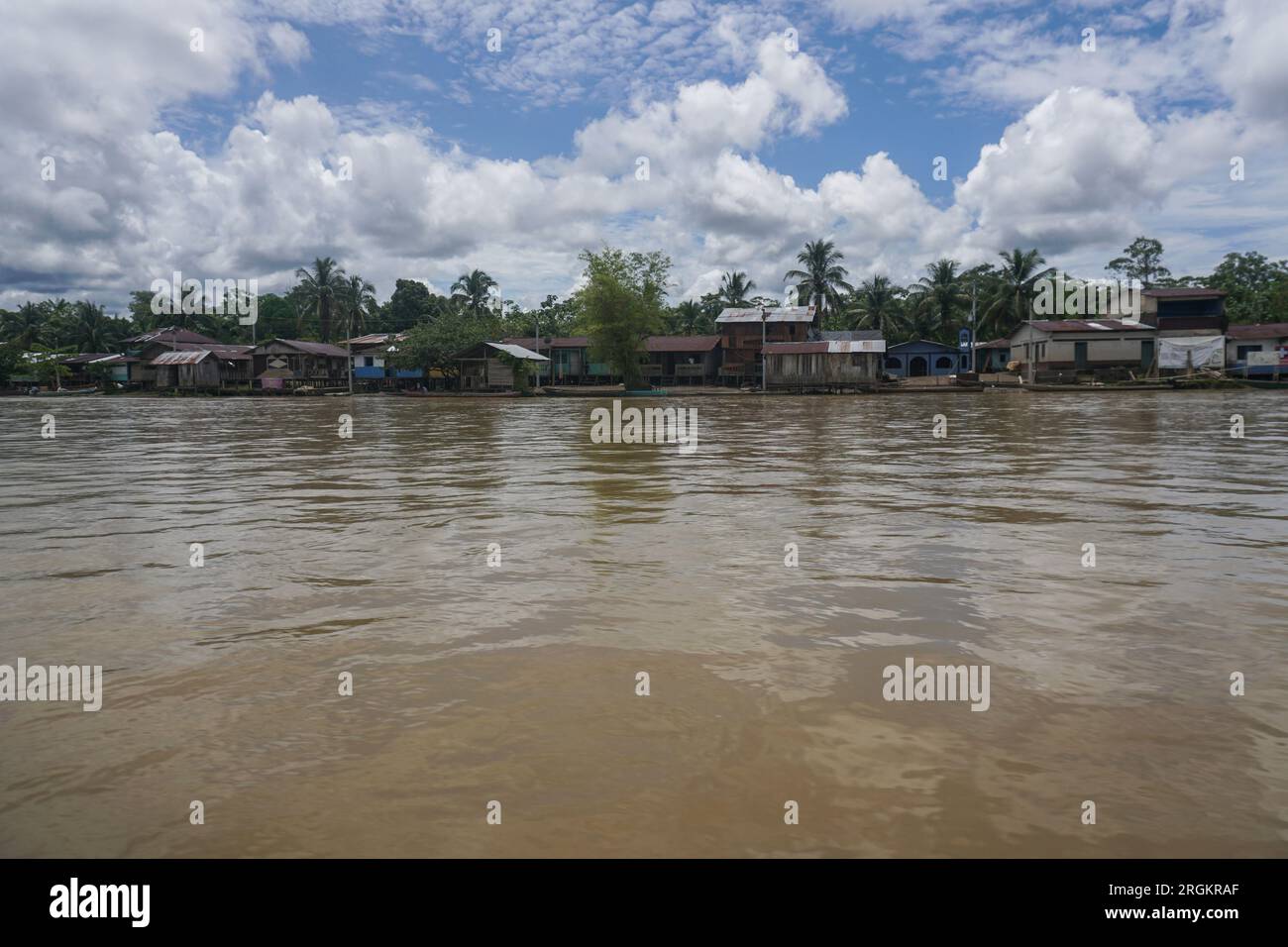 A view of the Atrato River from Quibdo, Choco in Colombia Stock Photo ...