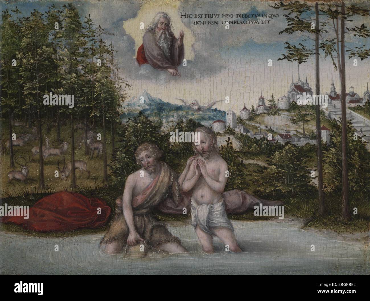 The Baptism of Christ 1530 by Lucas Cranach the Elder Stock Photo - Alamy