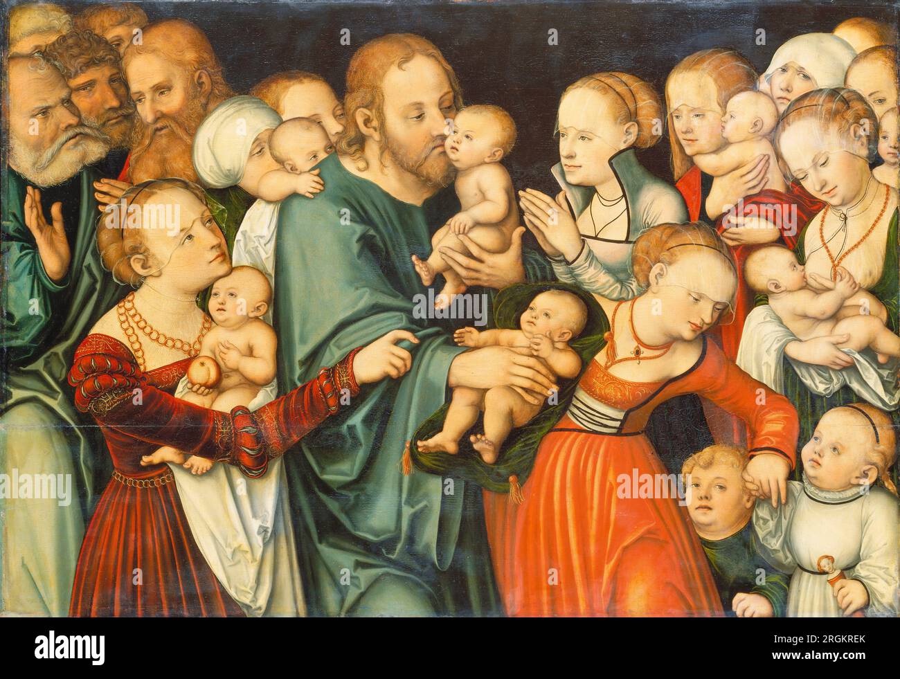 Christ Blessing the Children between circa 1535 and circa 1540 by Lucas ...