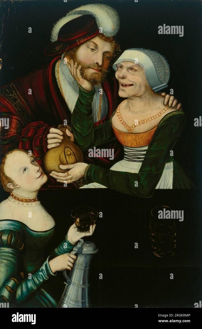 The Procuress 1548 by Lucas Cranach the Elder Stock Photo - Alamy