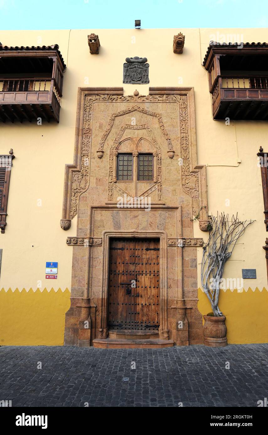 Casa de Colon, western facade (16th century). Las Palmas de Gran ...