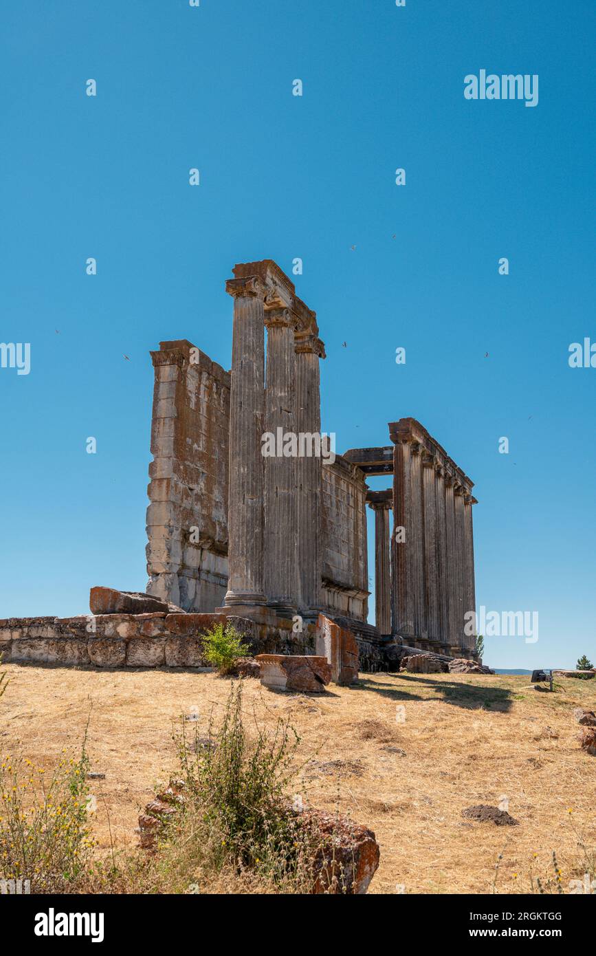 Zeus temple in the ancient city of Aizanoi in Kutahya Turkey Stock ...