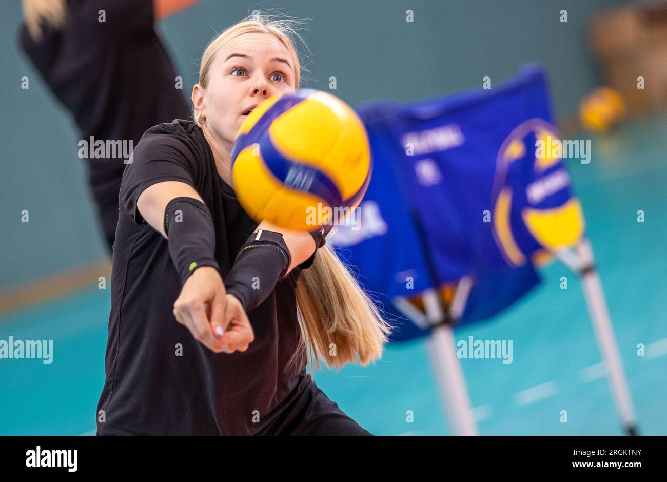 Kienbaum, Germany. 10th Aug, 2023. Volleyball, women: National team ...