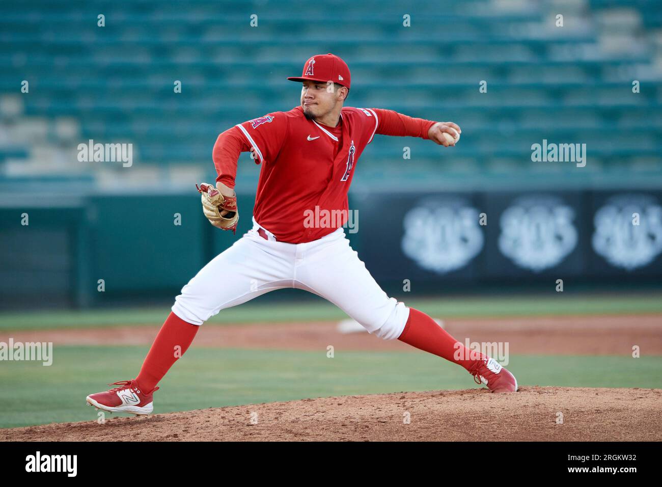 ACL Angels starting pitcher Luis Viloria (59) during an Arizona Complex ...