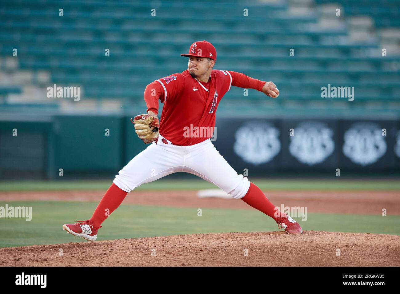 ACL Angels starting pitcher Luis Viloria (59) during an Arizona Complex ...