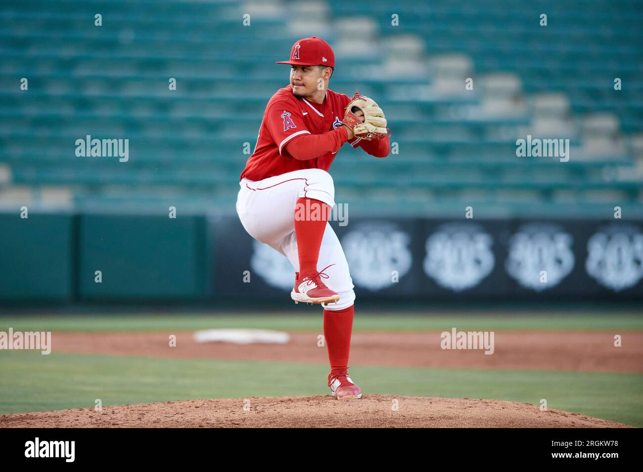 ACL Angels starting pitcher Luis Viloria (59) during an Arizona Complex ...