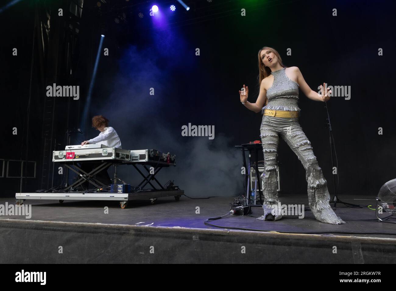 Oslo, Norway. 09th Aug, 2023. The English duo Jockstrap performs a live ...