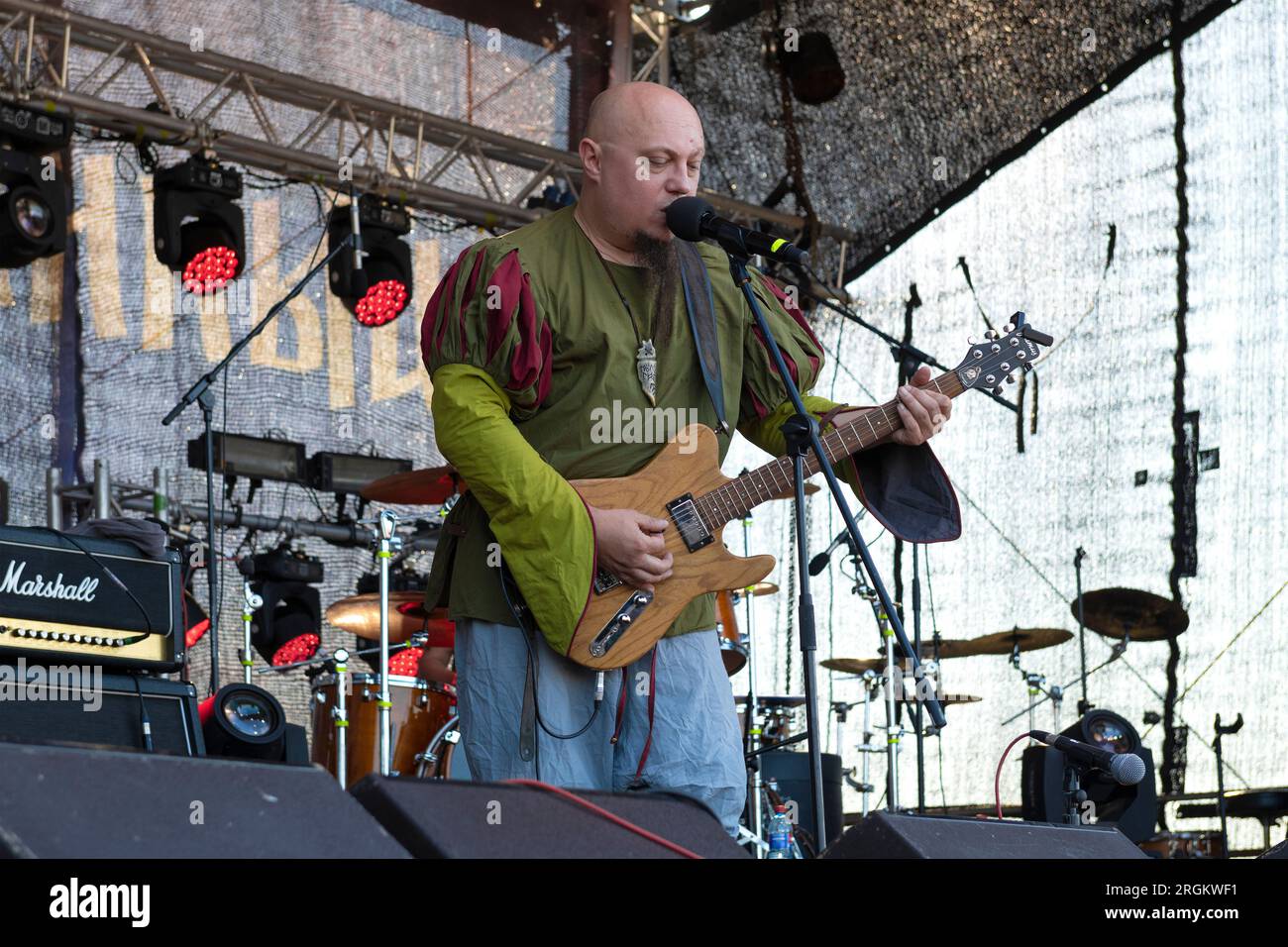 TVER REGION, RUSSIA - JULY 236, 2022: Konstantin Rumyantsev - vocalist and founder of the folk ...