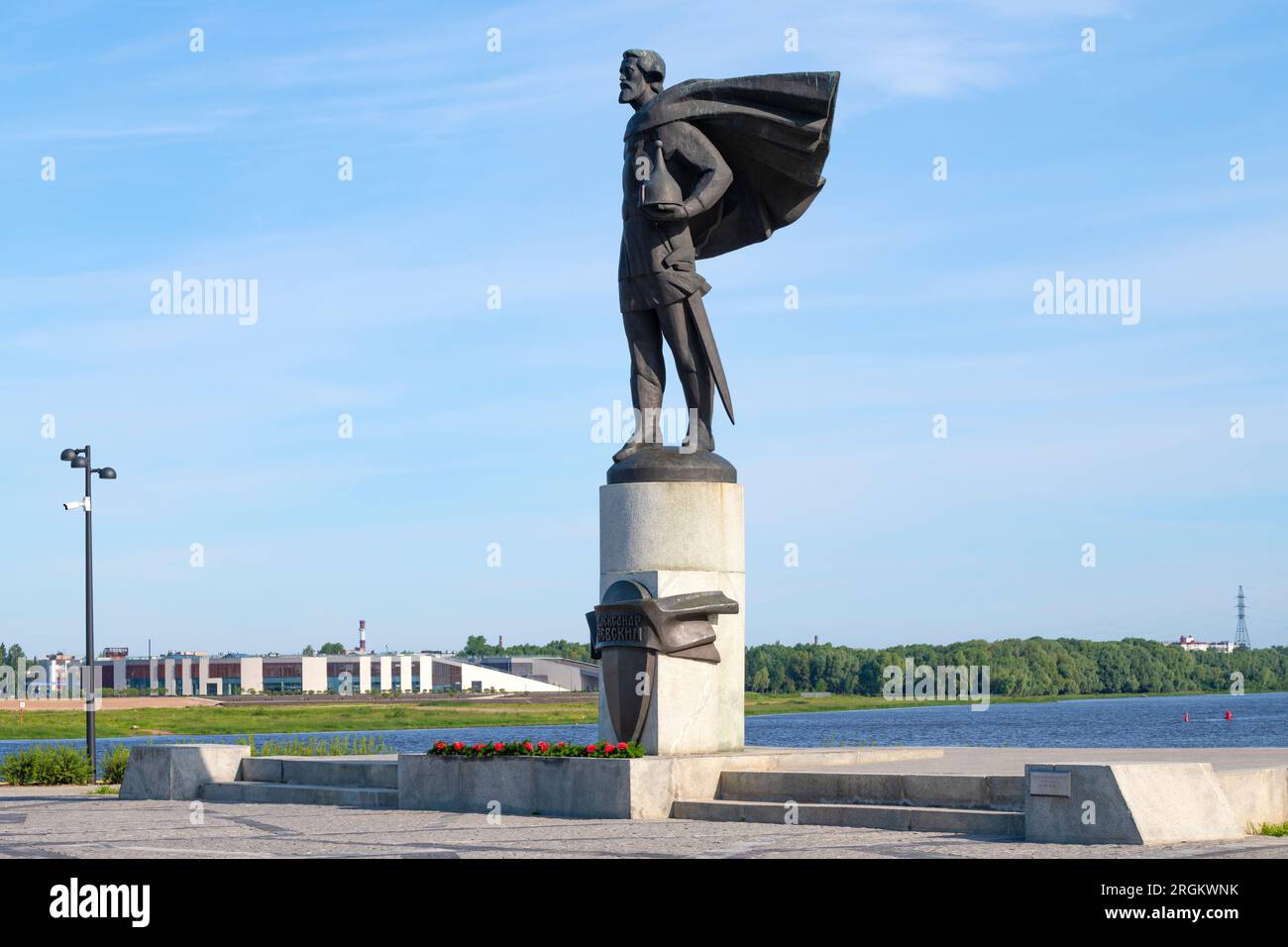 VELIKY NOVGOROD, RUSSIA - JULY 15, 2023: Monument to Prince Alexander ...