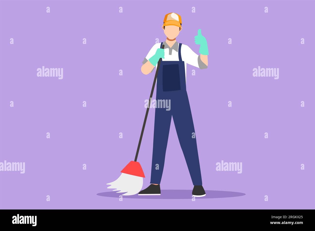 Graphic flat design drawing floor care and cleaning services with ...
