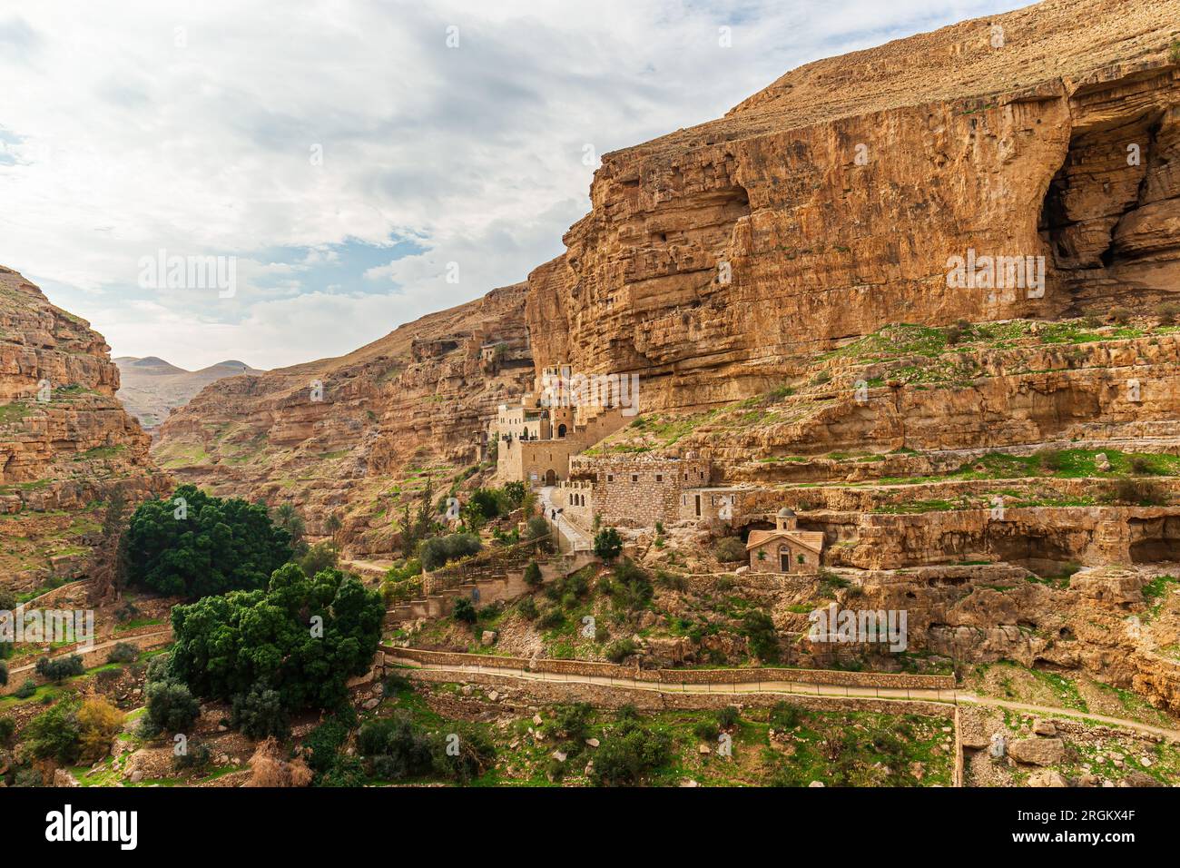 St. George Orthodox Monastery in Wadi Qelt, Judean desert, Israel Stock ...