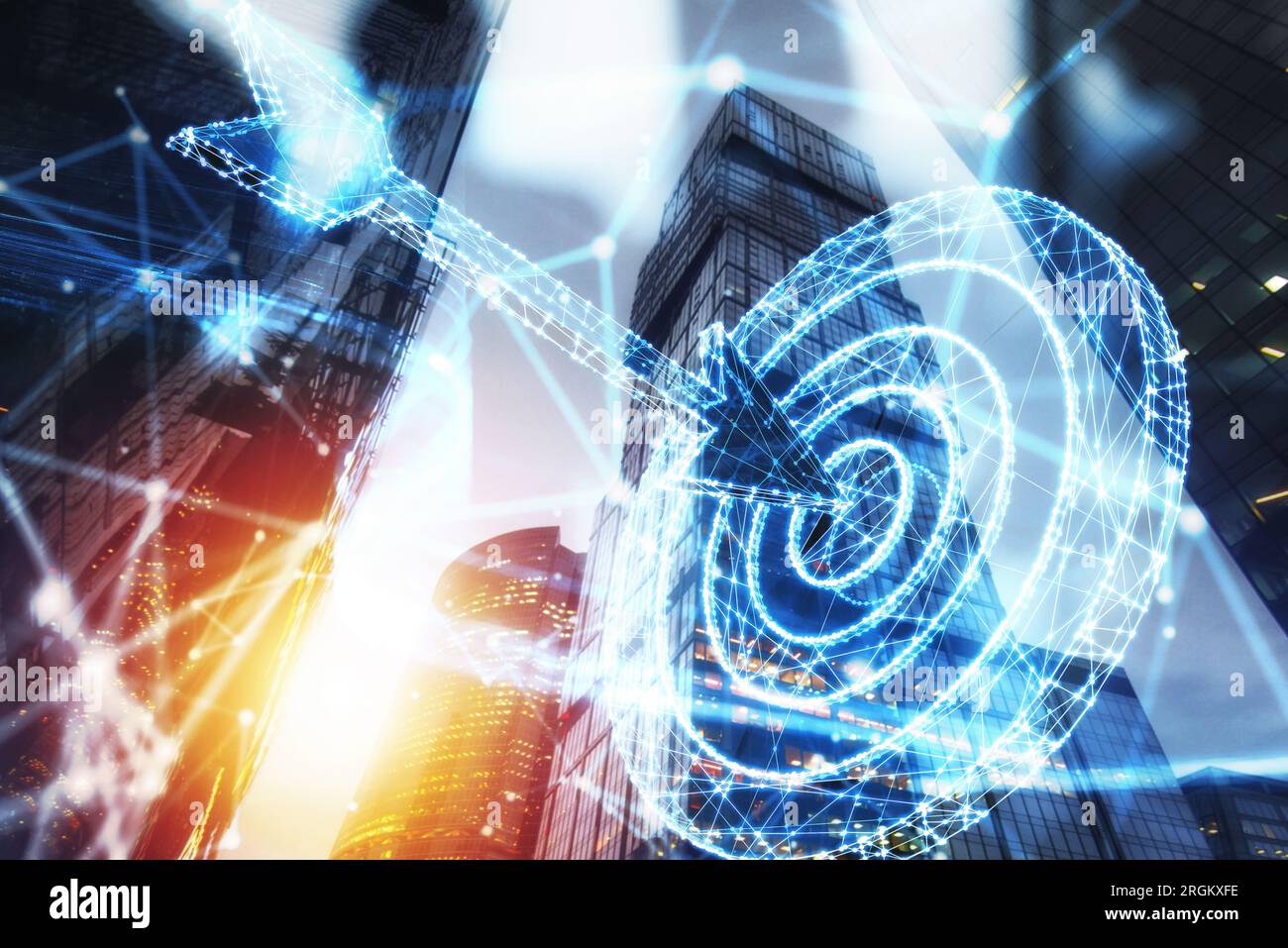 Team working metaphor at the basis of success. double exposure effects ...