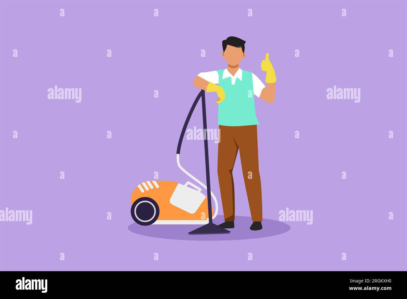 Character flat drawing worker of cleaning service. Man dressed uniform ...
