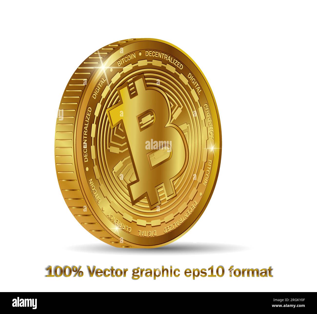 Golden bitcoin coin. Crypto currency golden coin bitcoin symbol ...