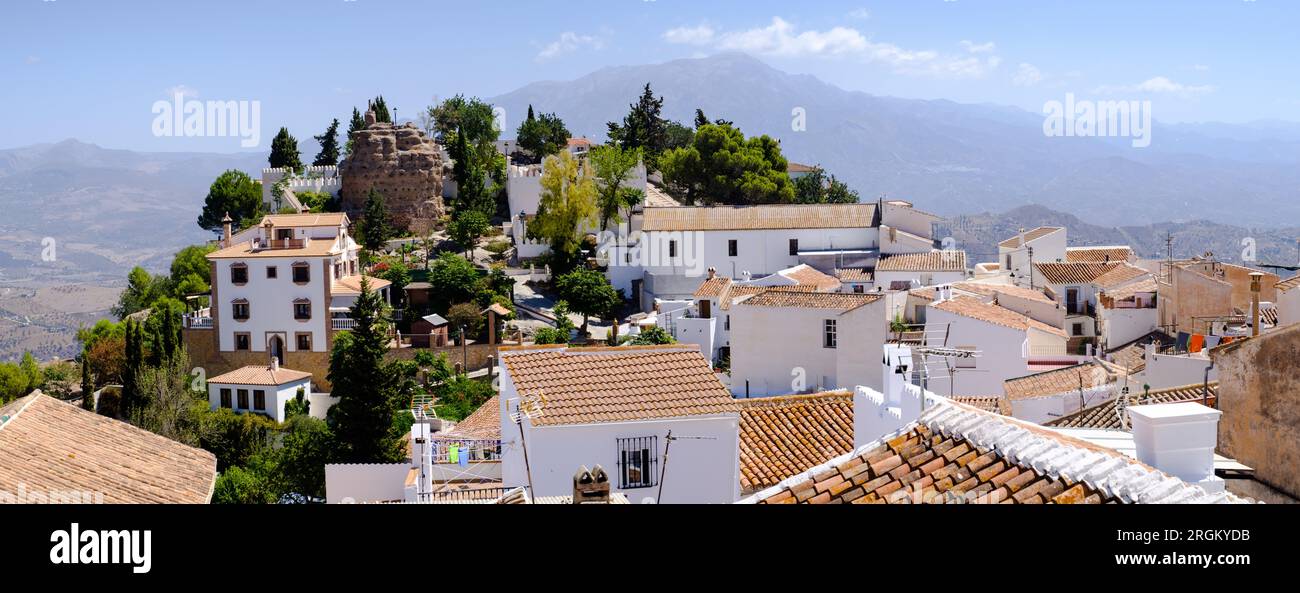 Comares in the Axarquia region of Malaga, Andalucía, Spain Stock Photo ...