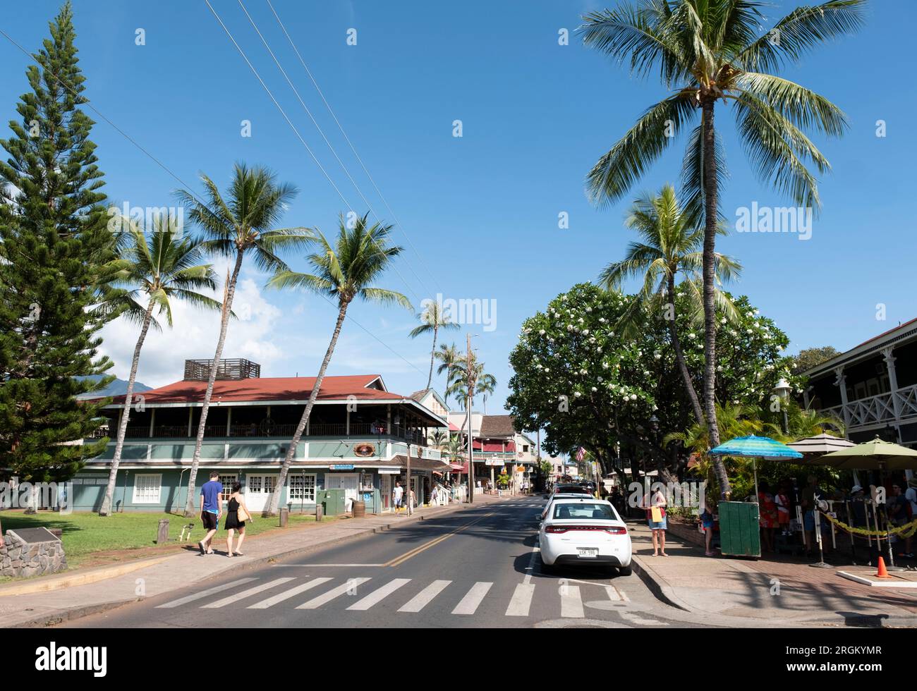 29/05/2017. Archive pictures of the Front Street, downtown Lahaina ...