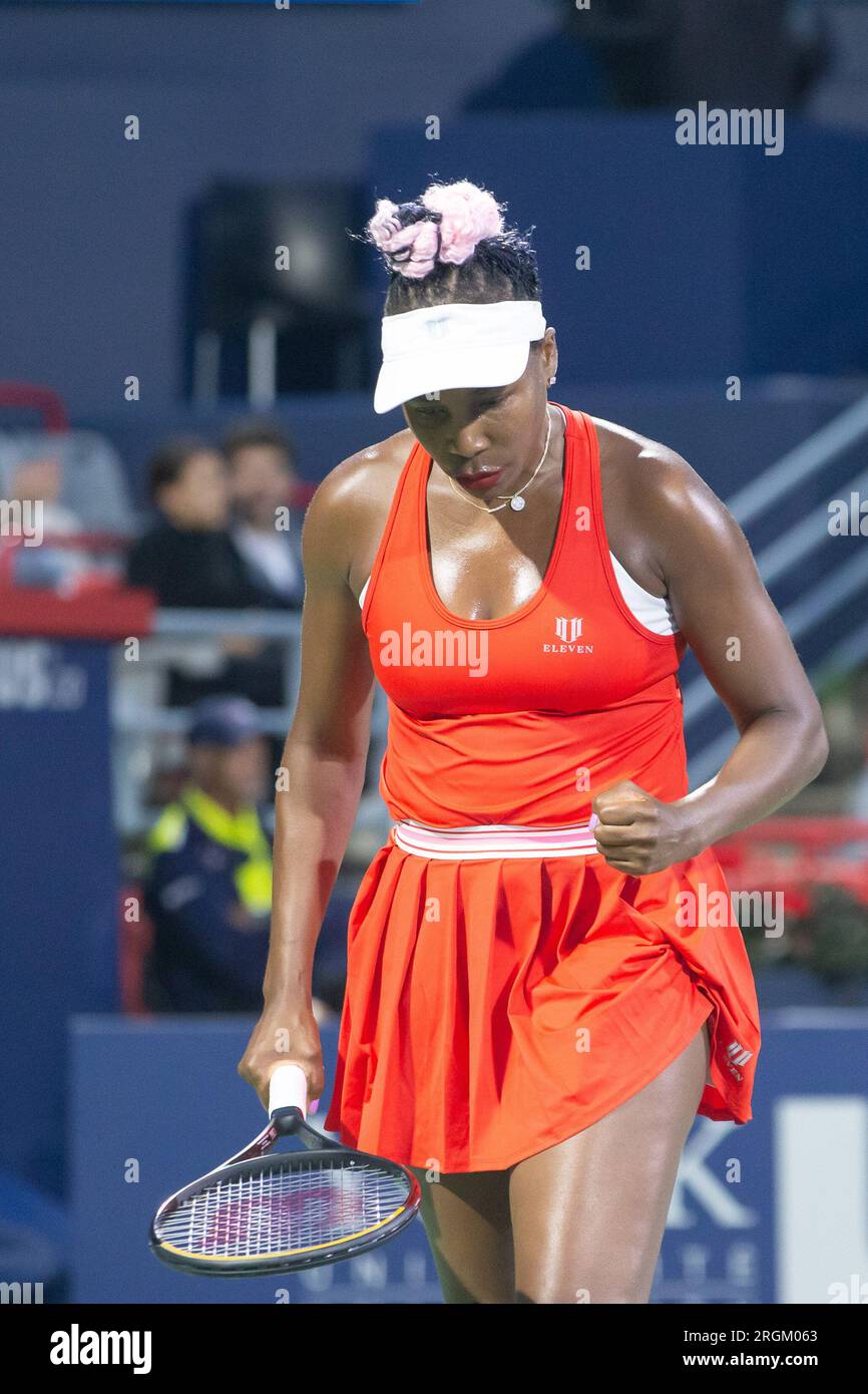 August 07, 2023: Venus Williams (USA) during the WTA National Bank Open ...