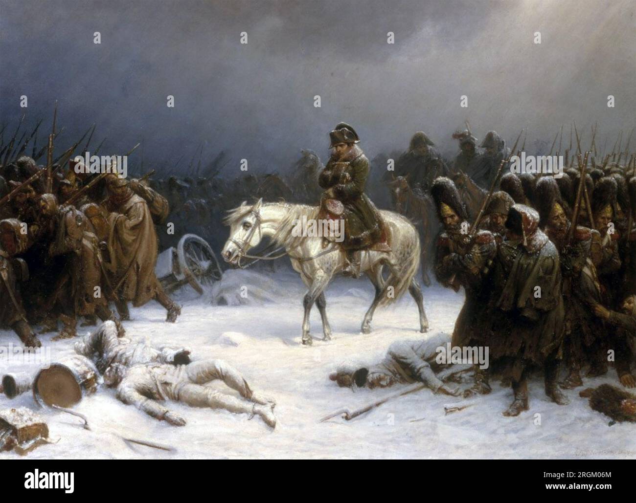NAPOLEON BONAPARTE (1769-1821) The retreat from Moscow by Adolph ...