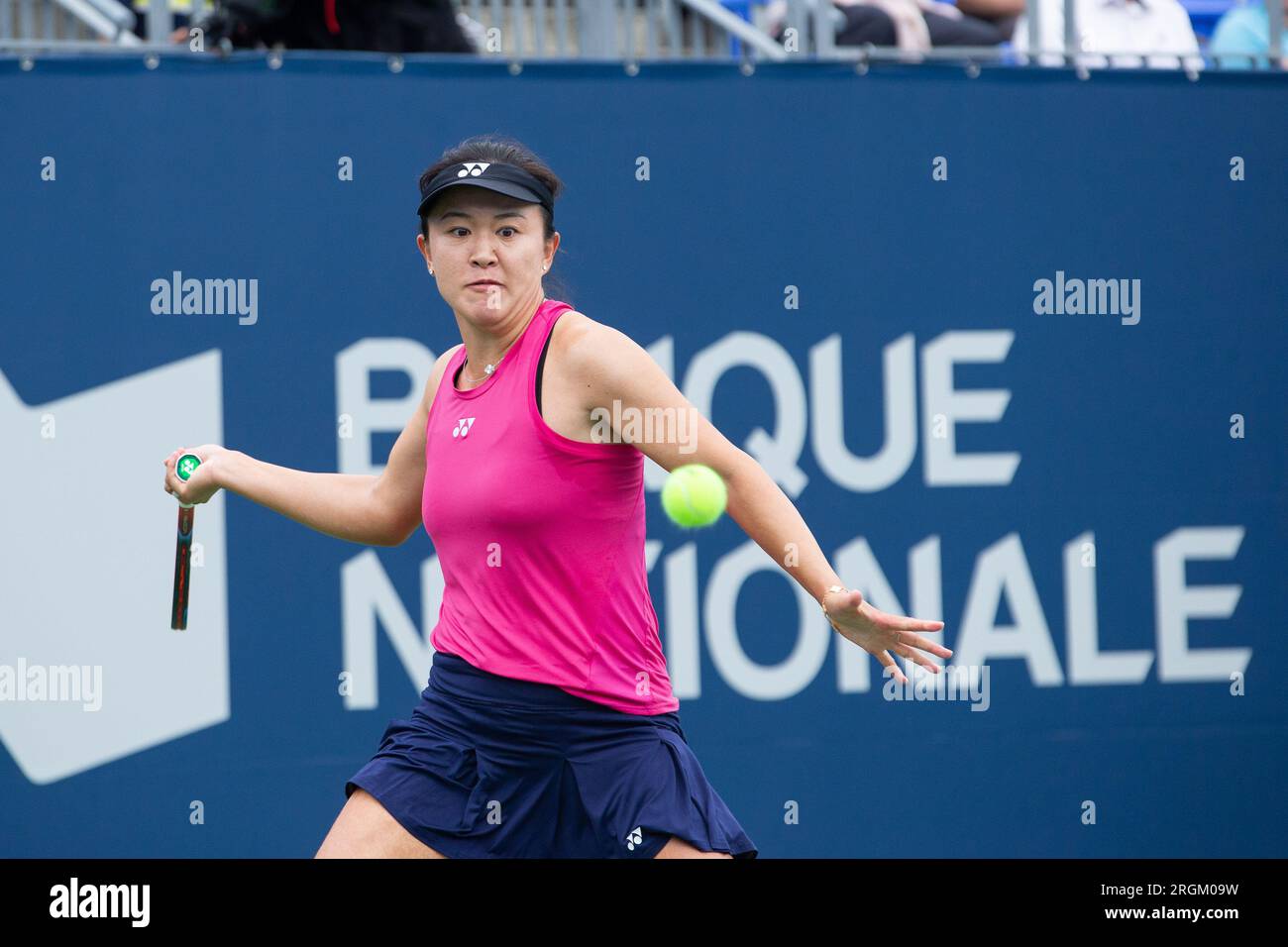 August 07, 2023: Lin Zhu (CHN) returns the ball during the WTA National ...
