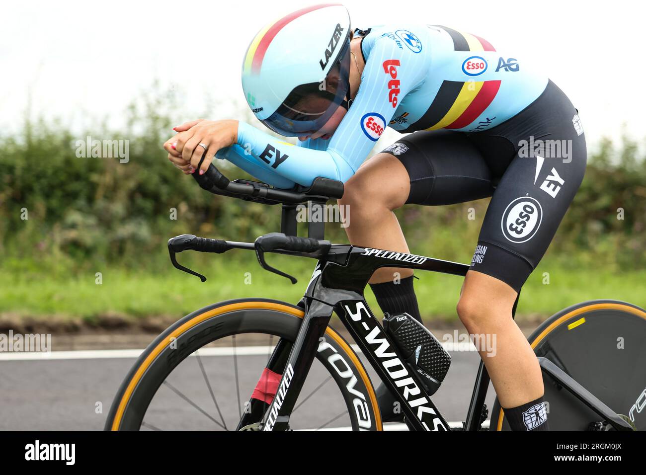 Glasgow, UK. 10th Aug, 2023. Belgian Febe Jooris pictured in action during the elite women time ...