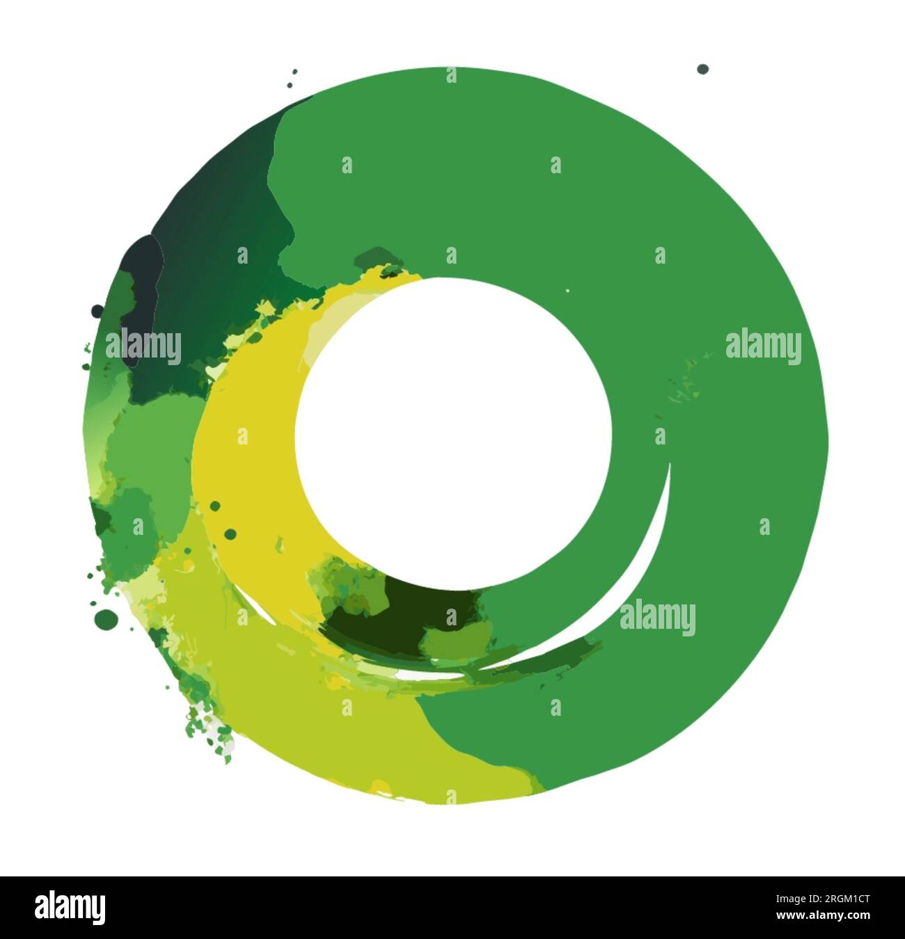 Rough green circle brush Cut Out Stock Images & Pictures - Alamy