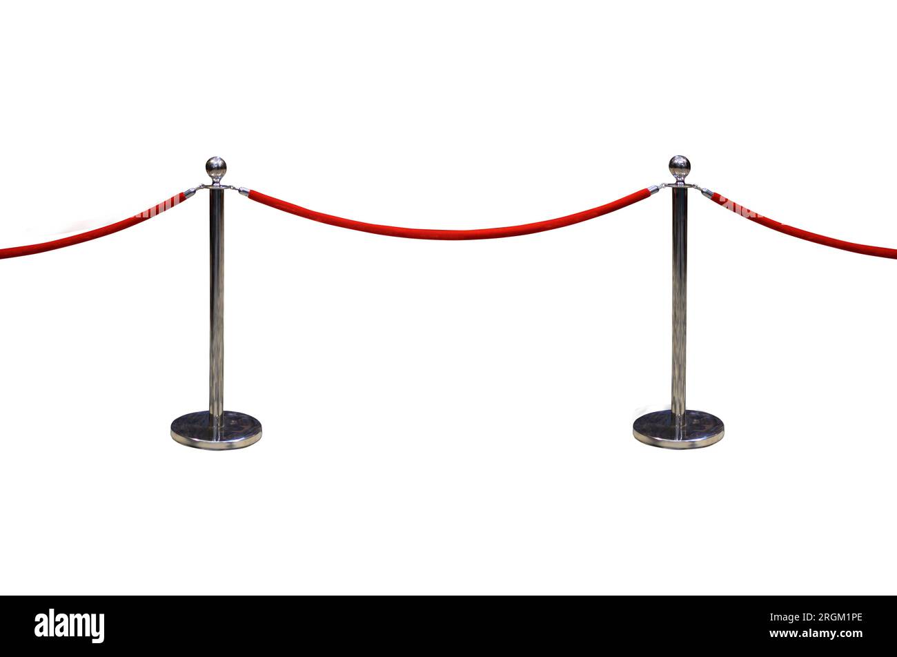 Closed event of vip zone delimited by barriers red rope line Stock ...